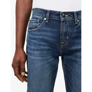 7 For All Mankind Straight Mid-rise Denim Jeans