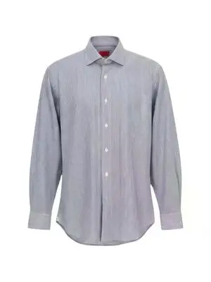 Isaia Vertical-stripe Shirt - Blue