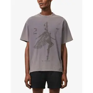 247 BY REPRESENT Fallen Angel Graphic-print Cotton-jersey T-shirt