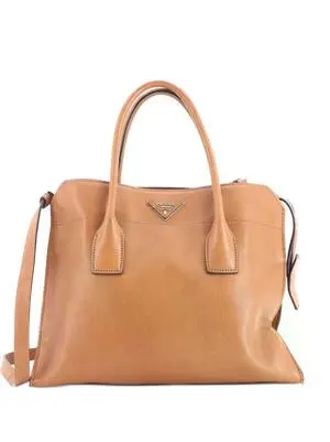 Prada Cuir Double Leather Medium Tote Bag - Brown