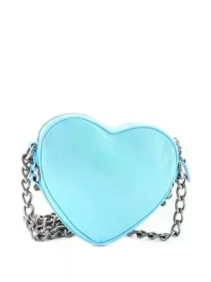 Balenciaga Le Cagole Giant Studs Heart Chain Bag Leather Mini Crossbody Bag