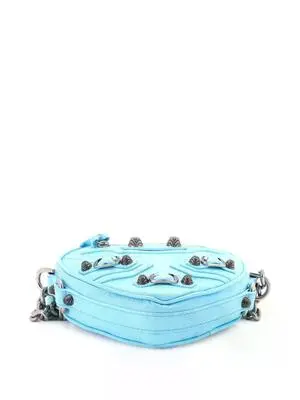 Balenciaga Le Cagole Giant Studs Heart Chain Bag Leather Mini Crossbody Bag