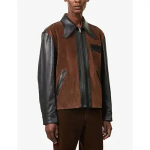Marni Contrast Zip-up Leather Jacket