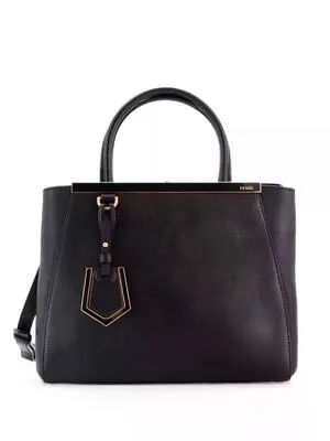 Fendi 2jours Bag Leather Petite Satchel - Black
