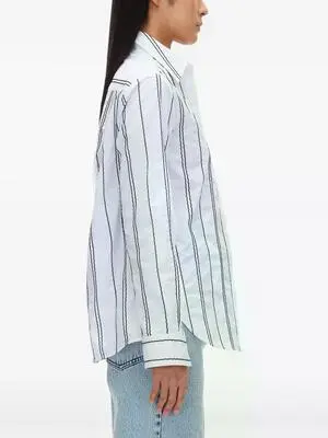 3.1 Phillip Lim Stripe-pattern Cotton-blend Shirt - White