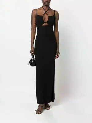FRAME Cut-out Halterneck Dress