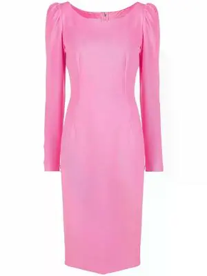 Dolce & Gabbana U-neck Long-sleeved Dress - Pink