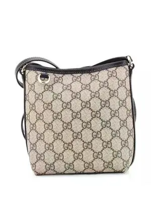 Gucci Gg Emblem Gg Coated Canvas Small Bucket Bag