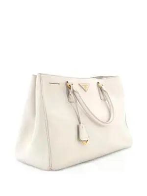 Prada Saffiano Leather Tote Bag - Neutrals