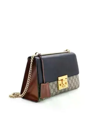 Gucci Padlock Gg Coated Canvas And Leather Medium Shoulder Bag