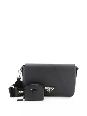 Prada Flap Messenger Bag Saffiano Leather Crossbody Bag