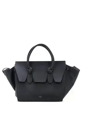 Celine Tie Knot Grainy Leather Mini Tote Bag - Black