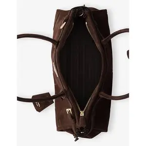 Prada Bonnie Medium Suede Top-handle Bag