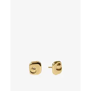 Monica Vinader 18ct Yellow Vermeil Stud Earrings - Gold