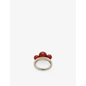 BEATRIZ PALACIOS Sterling Silver And Red Agate Ring