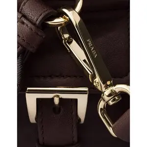 Prada Mini Leather Top-handle Bag - Brown