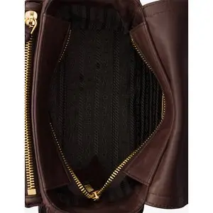 Prada Mini Leather Top-handle Bag - Brown