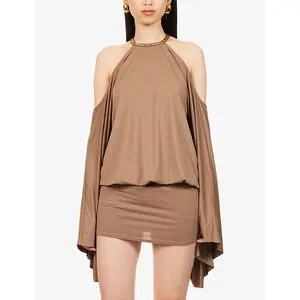 JADED LONDON Alula Cut-out Stretch-mesh Mini Dress