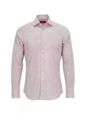 Isaia Checked Long-sleeve Shirt - Red