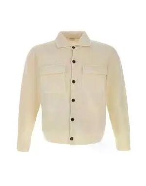 Eleventy Knit-wool Chest-pocket Shirt