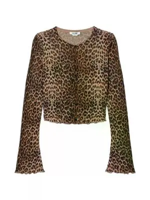 RE/DONE Isabelle Leopard-print Cardigan - Brown