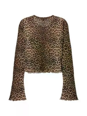RE/DONE Isabelle Leopard-print Cardigan