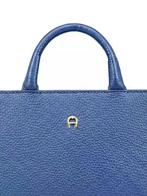 AIGNER Mini Cybill Pebbled Leather Tote Bag