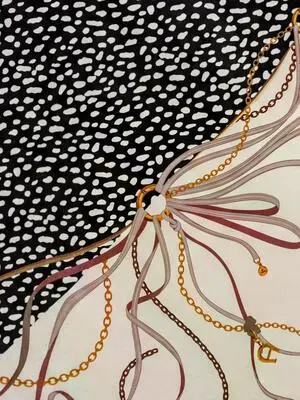 AIGNER Logo-print Chain-link Scarf