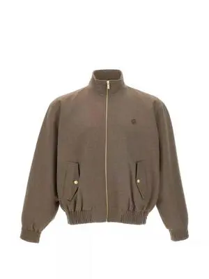 Drole De Monsieur Logo-embroidered Elasticated Jacket - Brown