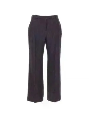 Eleventy Pressed-crease Straight-leg Trousers - Grey