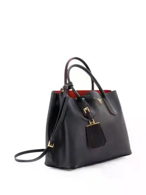 Prada Cuir Double Saffiano Leather Medium Tote Bag