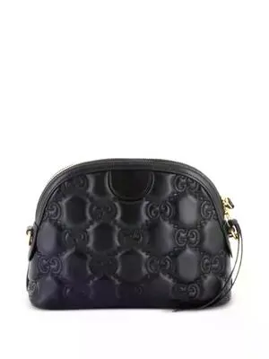 Gucci Gg Matelasse Leather Small Shoulder Bag - Black