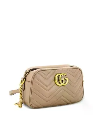 Gucci Gg Marmont Matelassé Leather Small Shoulder Bag - Neutrals