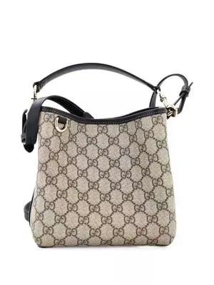 Gucci Gg Emblem Gg Coated Canvas Small Bucket Bag