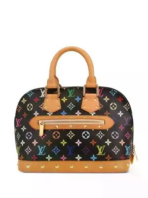LOUIS VUITTON Alma Monogram Canvas Tote Bag - Black