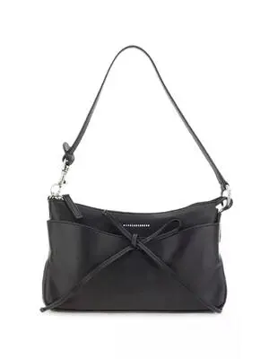MARGESHERWOOD Leather Ribbon Shoulder Bag - Black
