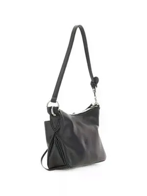 MARGESHERWOOD Leather Ribbon Shoulder Bag - Black