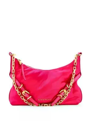 Givenchy Voyou Party Satin With Leather Mini Shoulder Bag - Pink