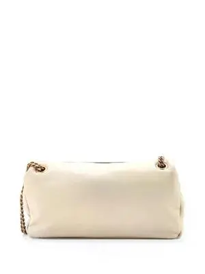 Saint Laurent Calypso Flap Bag Leather Medium Crossbody Bag - Neutrals