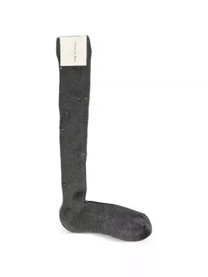 Maria La Rosa Crystal-embellished Ribbed-knit Socks