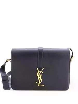 Saint Laurent Classic Monogram Universite Bag Leather Medium Crossbody Bag - Black