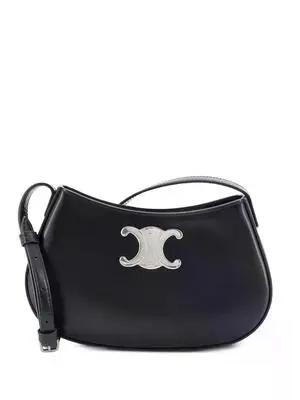 Celine Triomphe Tilly Bag Smooth Calfskin Medium Shoulder Bag - Black