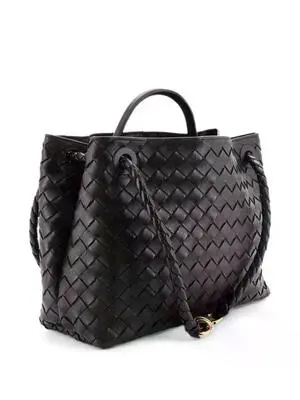 Bottega Veneta Andiamo Top Handle Bag Intrecciato Nappa Medium Satchel - Brown