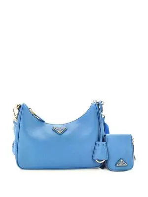 Prada Re-edition 2005 Shoulder Bag Saffiano Leather Small Crossbody Bag - Blue