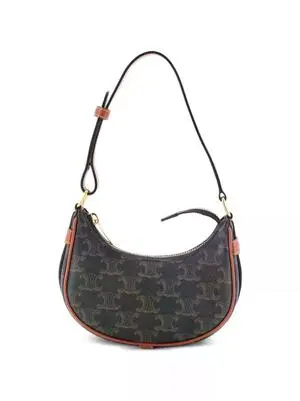 Celine Ava Bag Triomphe Coated Canvas Mini Shoulder Bag - Brown