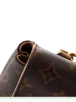 LOUIS VUITTON Marignan Handbag Monogram Canvas With Leather Shoulder Bag - Brown