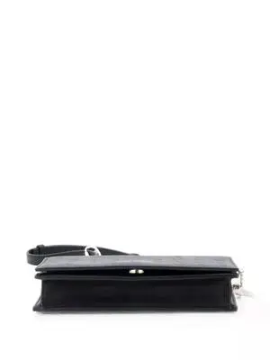 BVLGARI Logo Infinitum Chain Wallet Embossed Leather Crossbody Bag