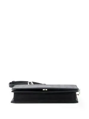BVLGARI Logo Infinitum Chain Wallet Embossed Leather Crossbody Bag