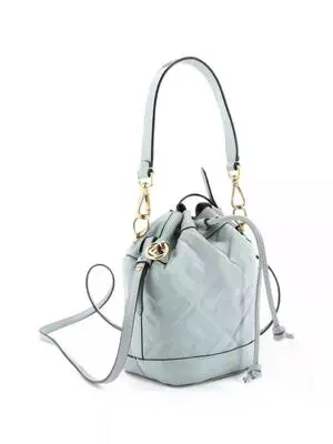 Fendi Mon Tresor Zucca Embossed Leather Mini Bucket Bag