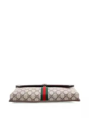 Gucci Ophidia Gg Coated Canvas Large Clutch Bag